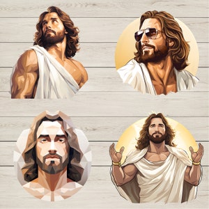 200 Muscle Jesus PNG & SVG Clipart Pack – Strong Christian Artwork ...