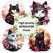 Artistic Japanese Cat Clipart Set, Manga Inspired Feline Designs for ...