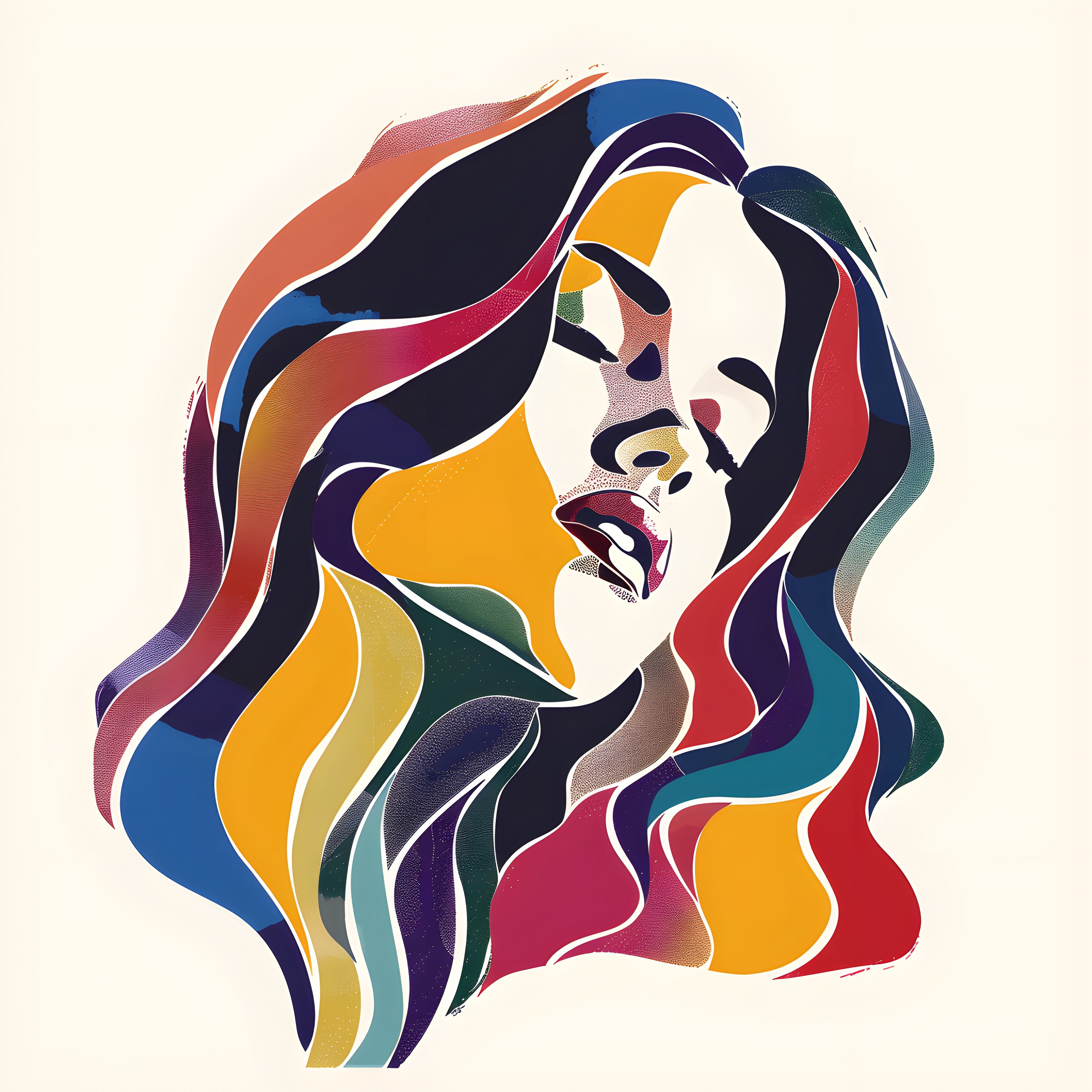 Colorful Abstract Women Clipart Bundle Diverse Representations Girl ...