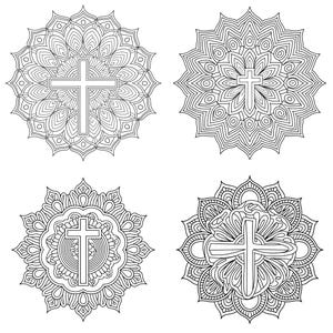 Religious Mandala SVG PNG Bundle: Christian & Spiritual Cut Files - Etsy