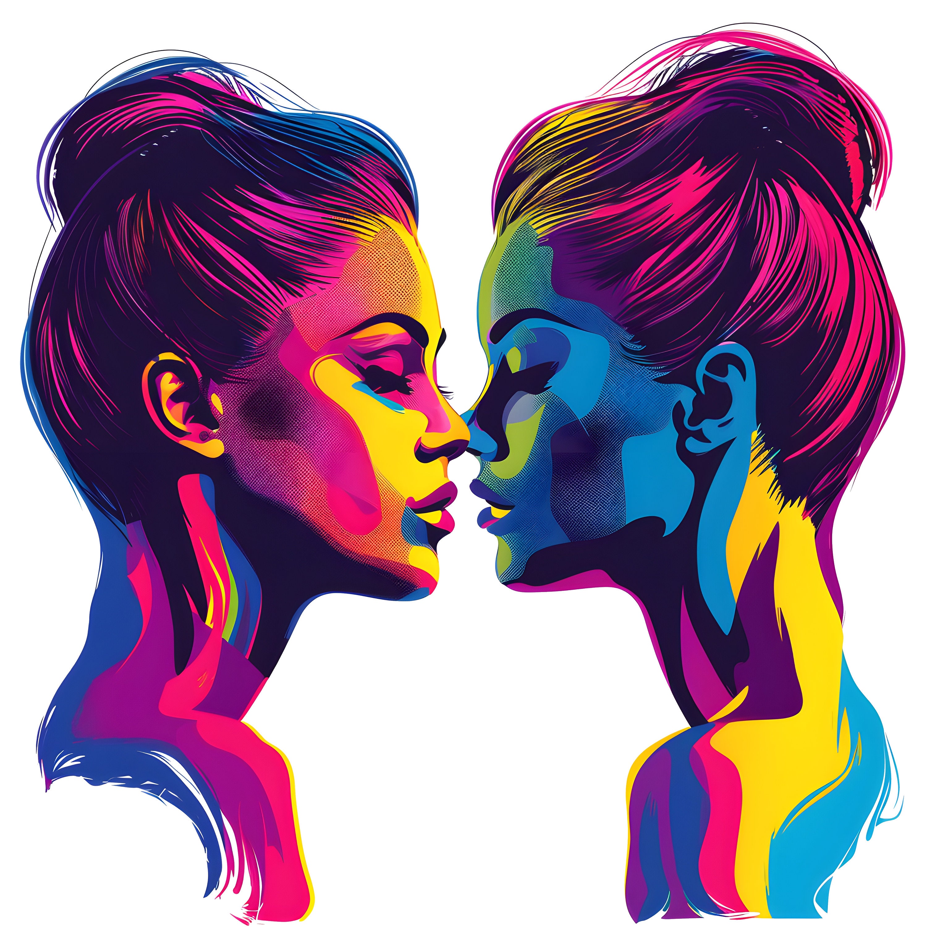 Colorful Abstract Women Clipart Bundle Diverse Representations Girl ...