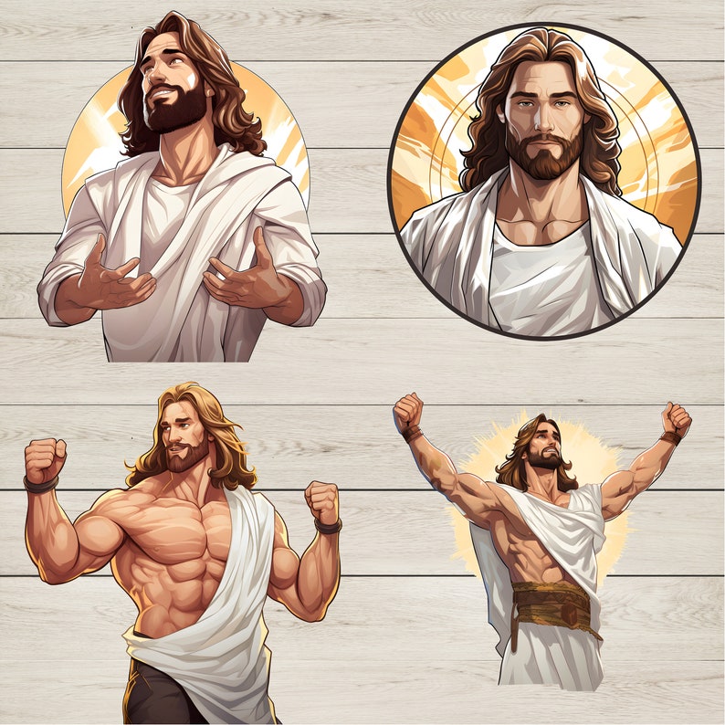 Buff Muscular Jesus SVG & PNG Bundle: 200 High-quality Christian ...