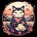 Artistic Japanese Cat Clipart Set, Manga Inspired Feline Designs for ...
