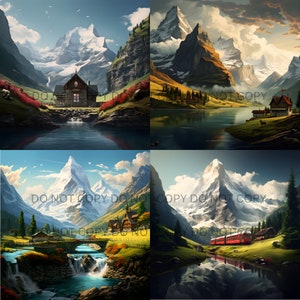 Swiss Charm Clipart Bundle 37 Switzerland Inspired Designs Swiss Alps ...