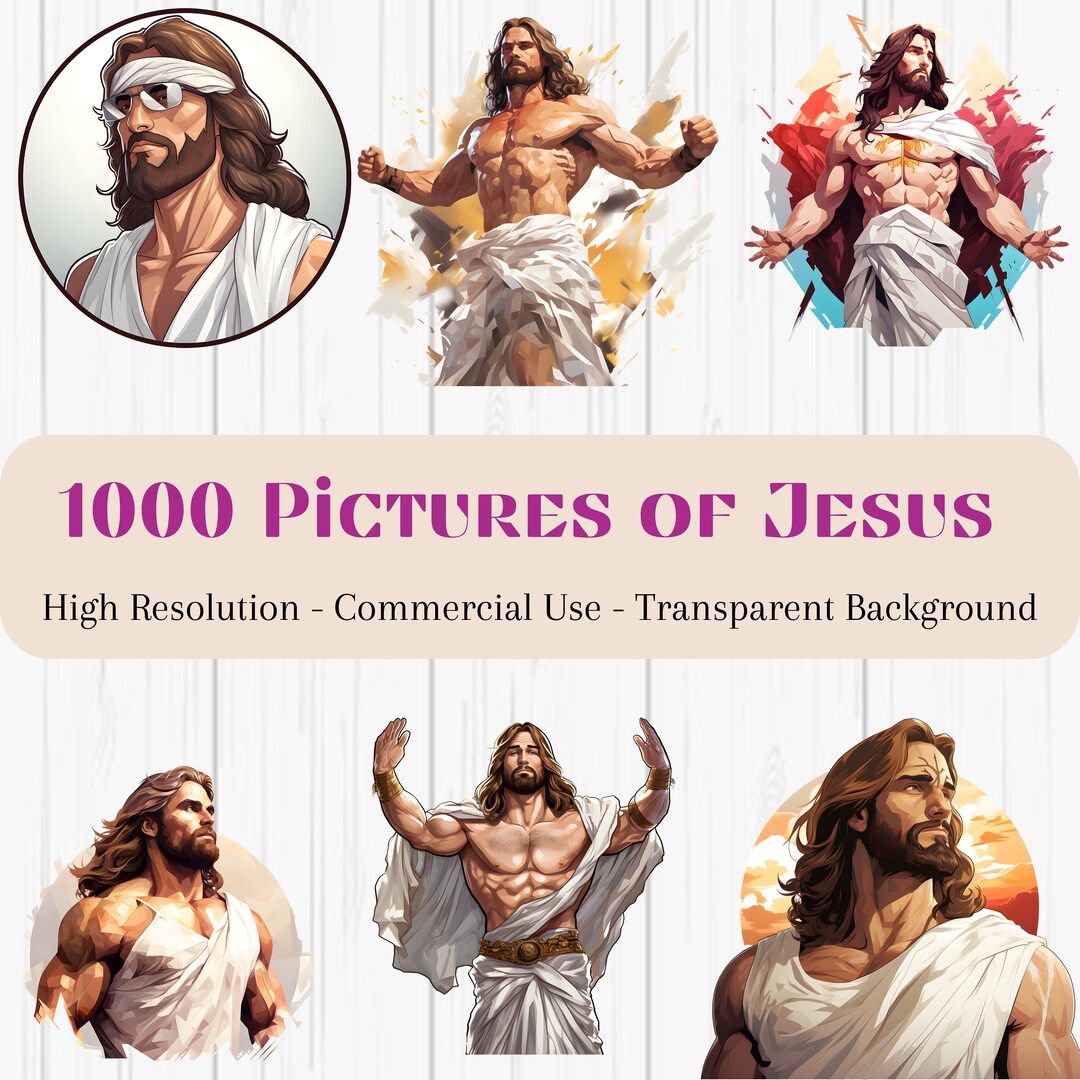 Super Bundle - Pictures of Jesus - Jesus Christ Clipart Bundle - PNG, Svg- Christ is King Prints ...