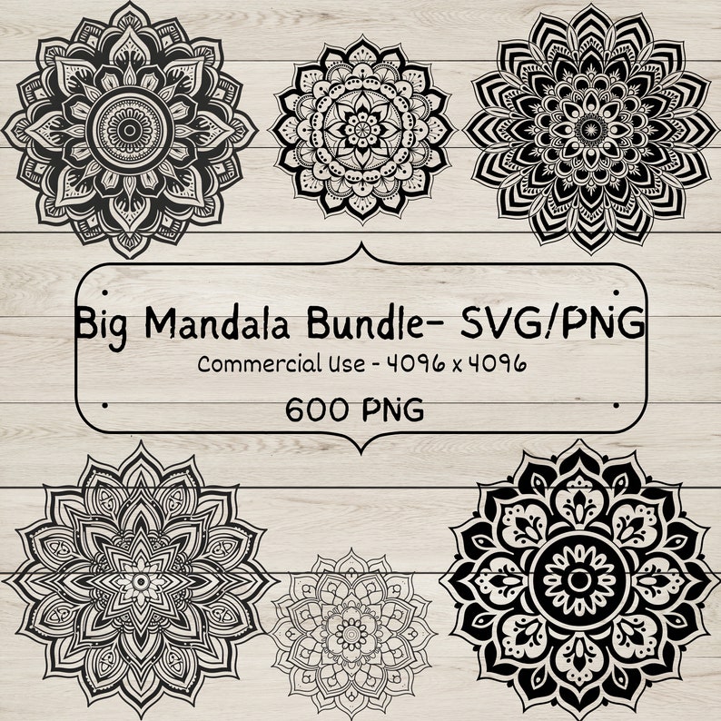 600 Mandala Vector Designs Download PNG / SVG Bundle, Detailed Artwork ...