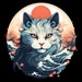 Artistic Japanese Cat Clipart Set, Manga Inspired Feline Designs for ...