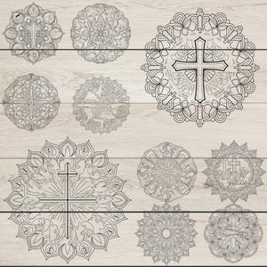 Religious Mandala SVG PNG Bundle: Christian & Spiritual Cut Files - Etsy