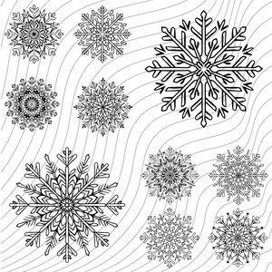 320 Snowflake Mandala SVG PNG Bundle | Winter Decor, Cut Files, Instant ...