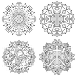 Religious Mandala SVG PNG Bundle: Christian & Spiritual Cut Files - Etsy