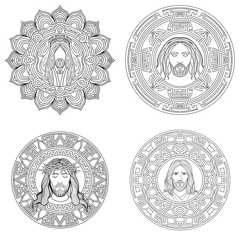 87 Jesus Mandala SVG PNG Bundle: Christian Religious Cut Files - Etsy