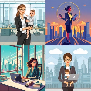 260 Girl Boss Clipart Mega Bundle, Woman Boss PNG SVG, Working Mom ...