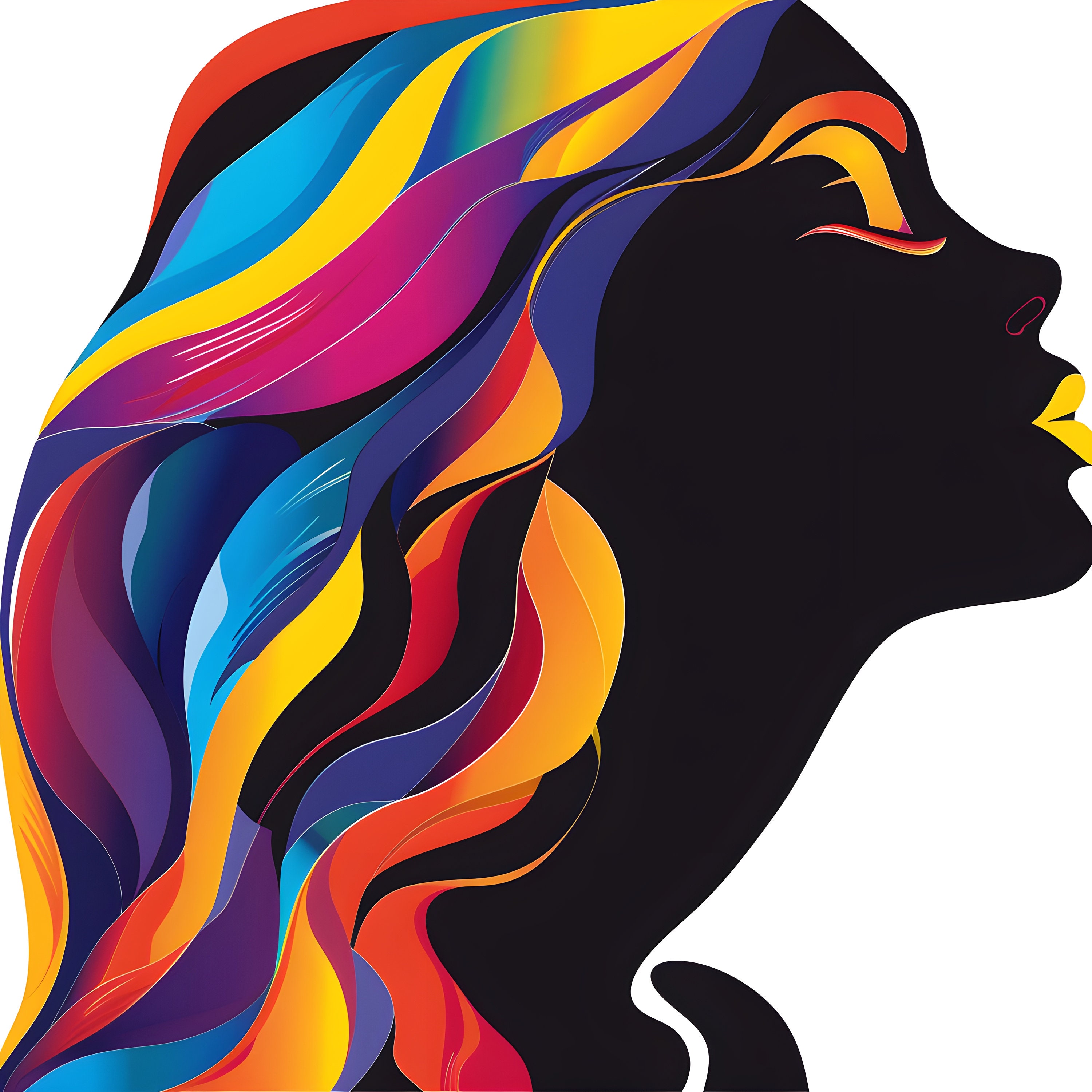 Colorful Abstract Women Clipart Bundle - Diverse Representations - Girl ...