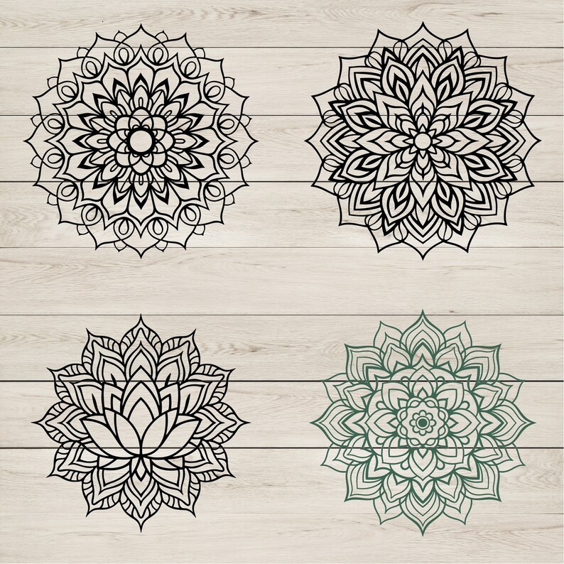 Floral Mandala SVG Bundle: 230 Flower Designs (PNG/SVG) - Etsy