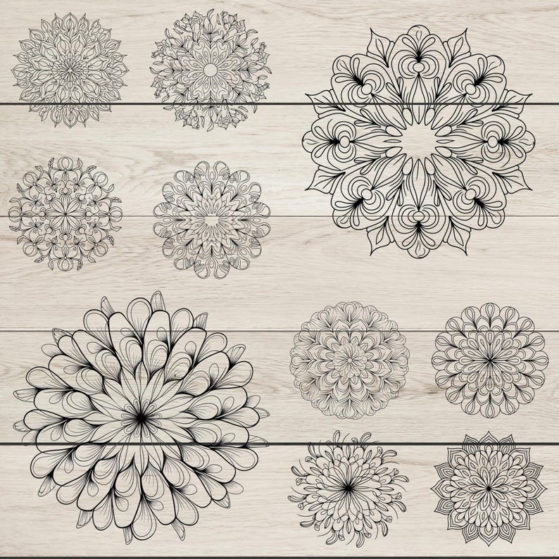 195 Floral Mandalas Art Prints | Digital Download | Intricate Designs ...