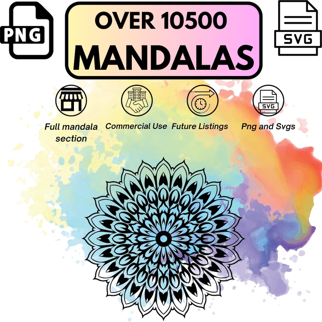 10000 Mandala Vector Designs - Download PNG / SVG Bundle, Detailed ...