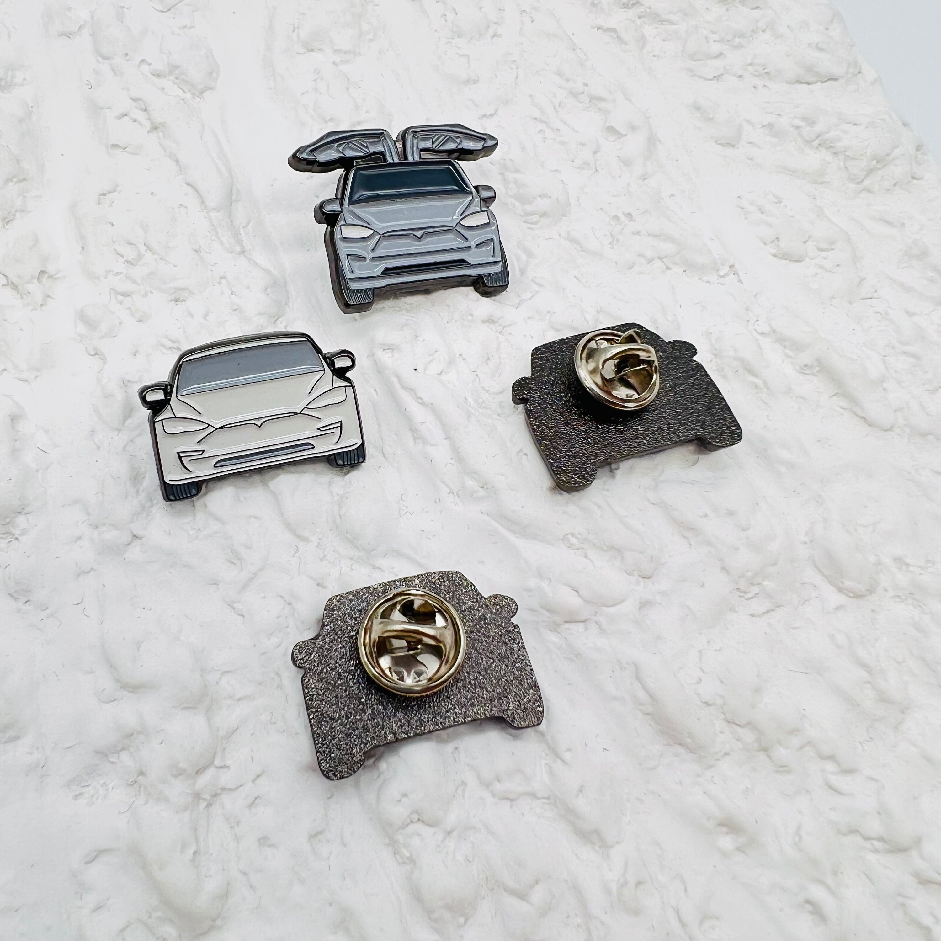 Tesla Shirt Pin Brooch Lapel Pins Handmade Metal Pins Gift Set Model 3 ...