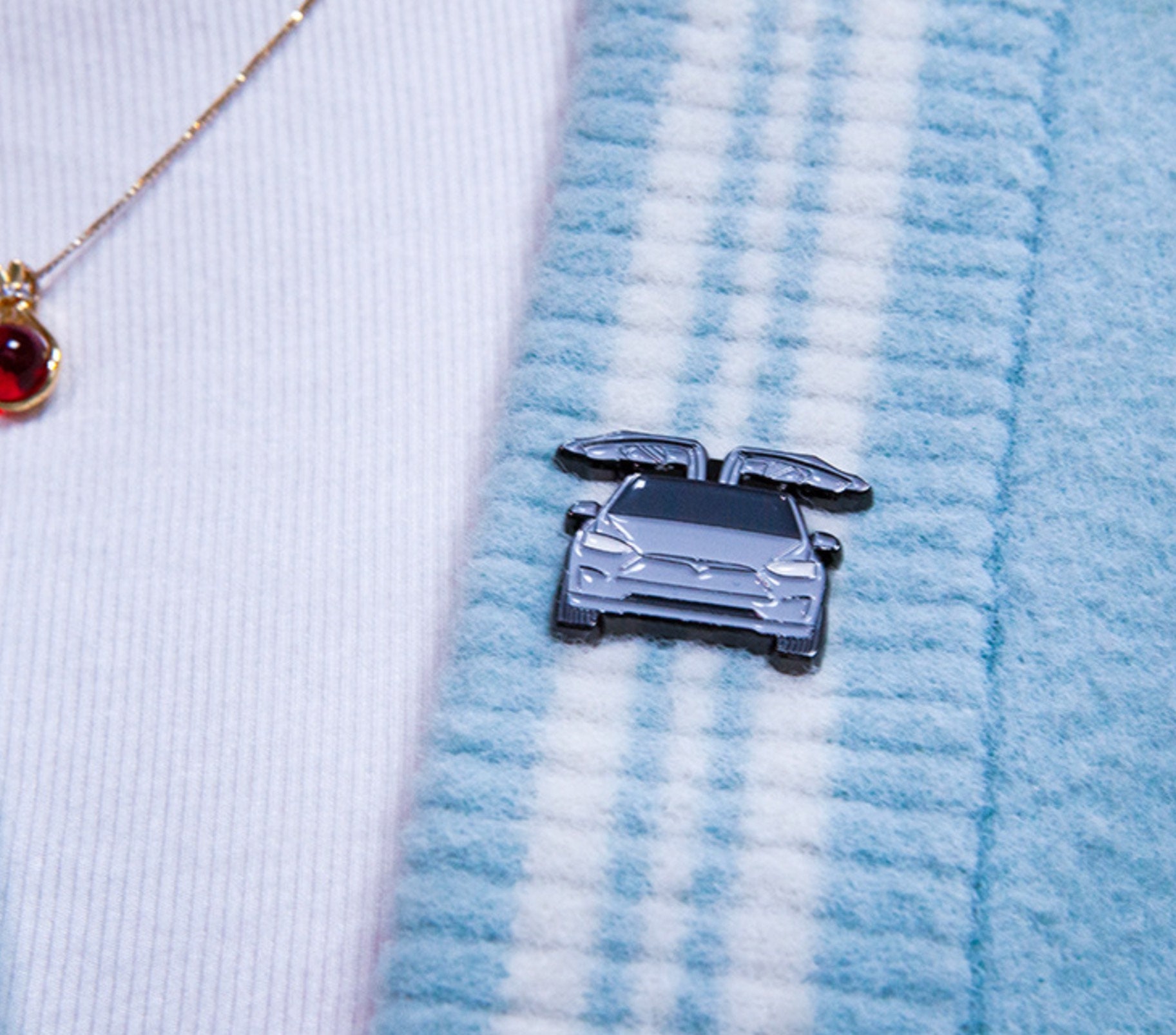 Tesla Shirt Pin Brooch Lapel Pins Handmade Metal Pins Gift Set Model 3 ...