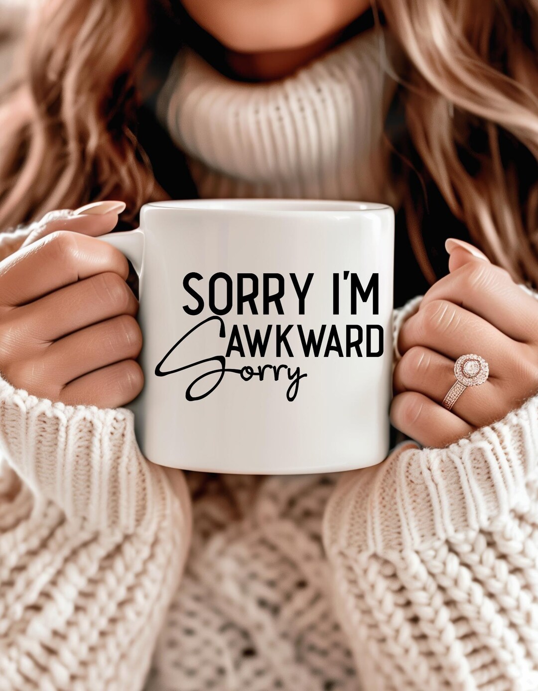 Sorry I'm Awkward...ceramic Mug, Funny Cup, Gift for Coworker ...