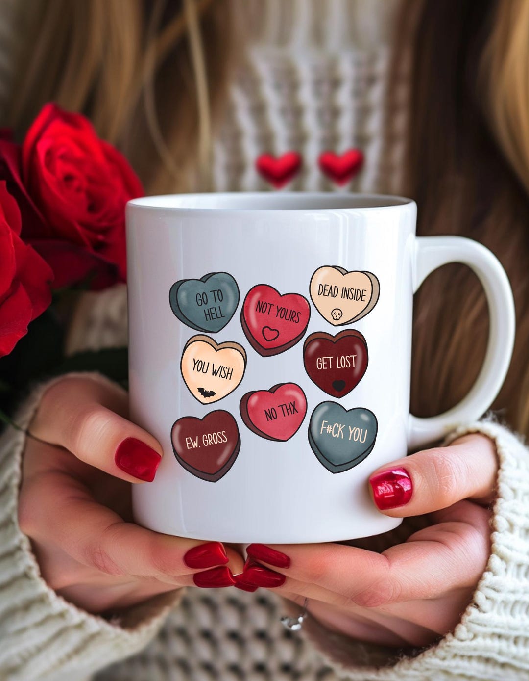 Rude Candy Hearts Valentine or Anti-valentine's Day Funny Sarcastic ...