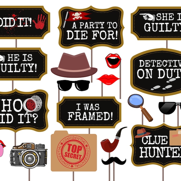 Mystery Party Props - Etsy UK
