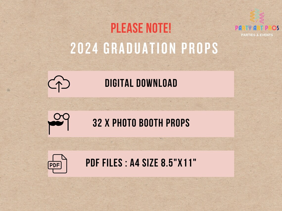 2024 Graduation Props, Graduation Props, Graduation Photo Booth Props ...