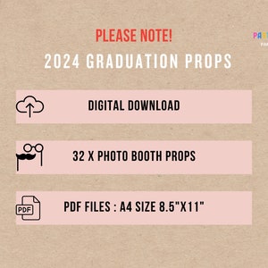 2024 Graduation Props, Graduation Props, Graduation Photo Booth Props ...