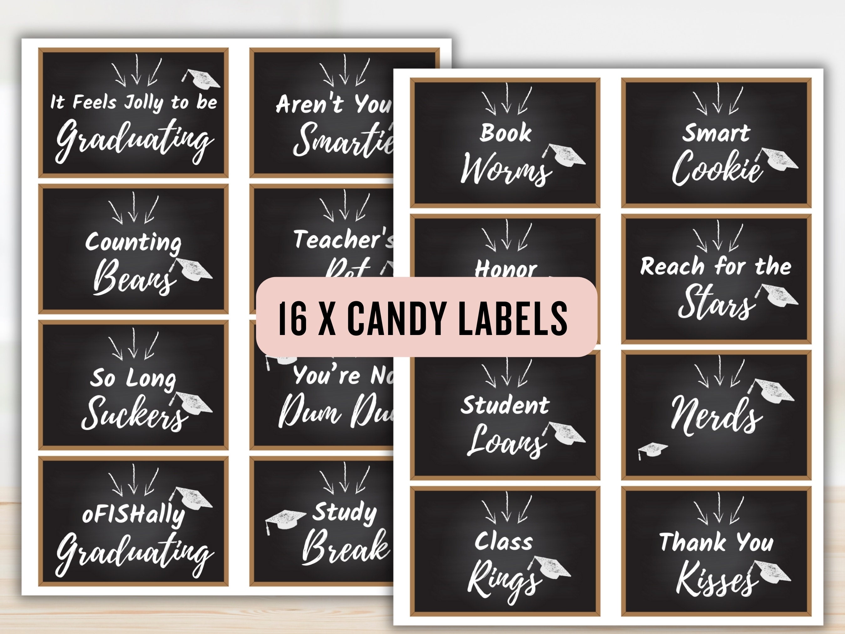 Graduation Candy Table Sign, Graduation Candy Label, Graduation Candy ...