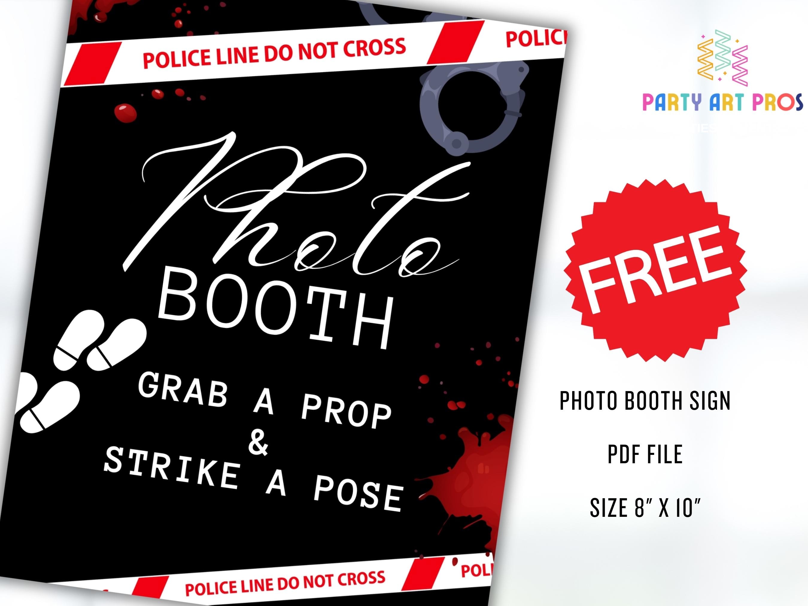 Detective Party Props Printable, Murder Mystery Photobooth Props, True ...