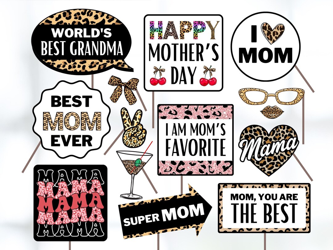 Mother's Day Photo Booth Props, Happy Mother's Day Props, DIY Mother's ...