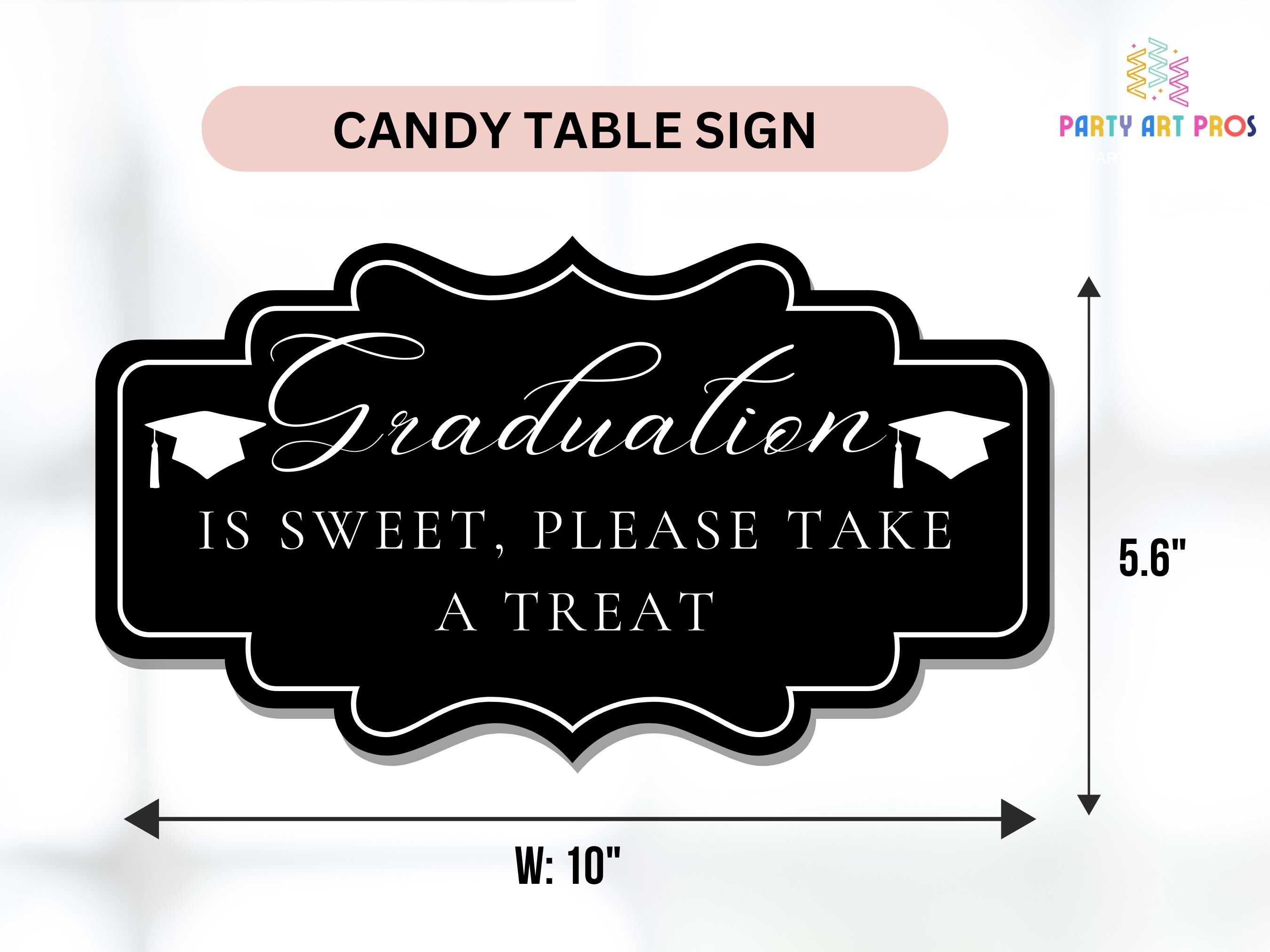 Graduation Candy Table Sign, Graduation Candy Label, Graduation Candy ...