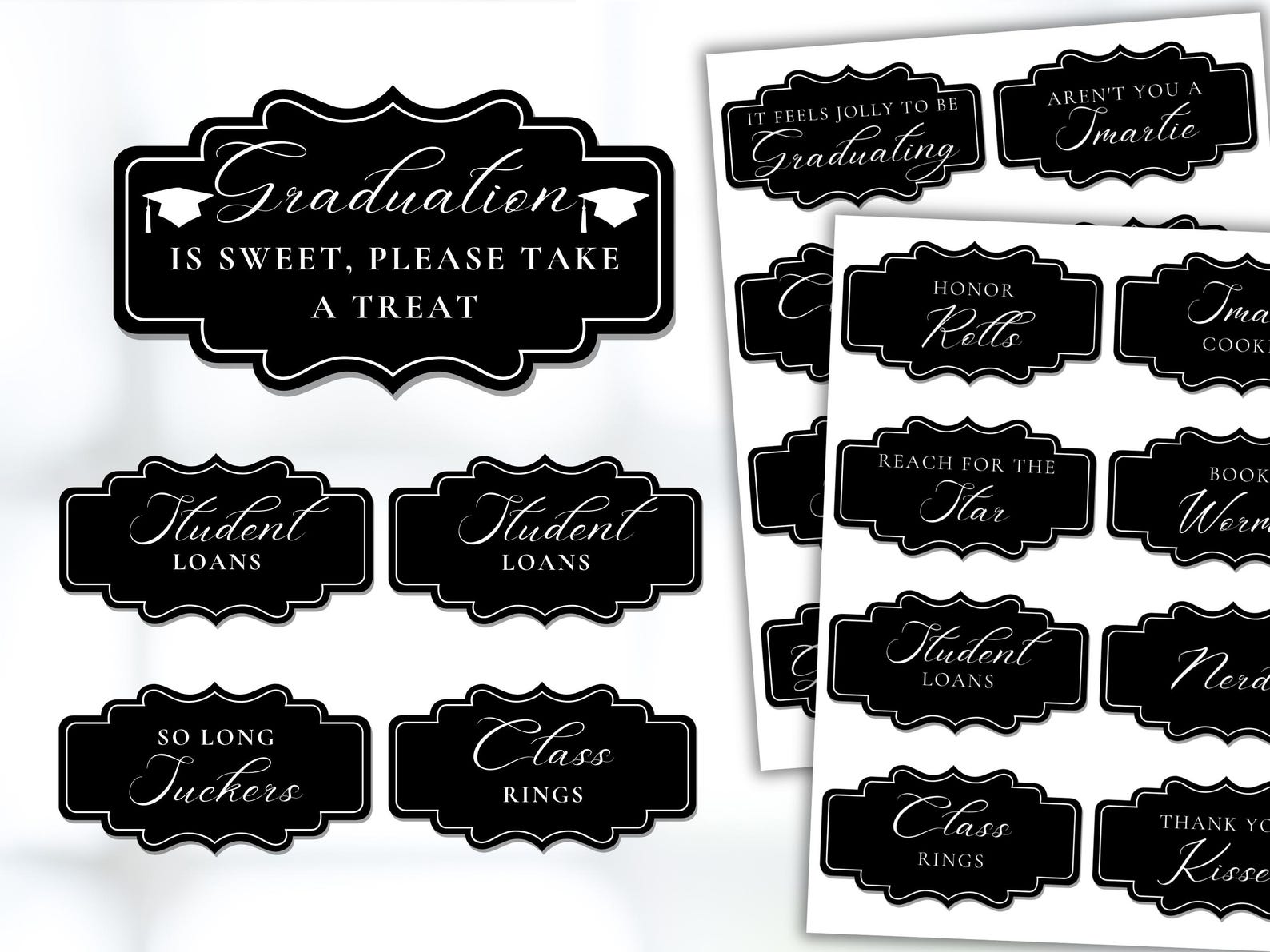 Graduation Candy Table Sign, Graduation Candy Label, Graduation Candy ...