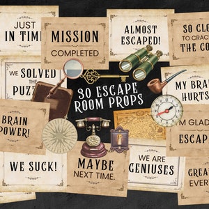 Escape Room Photo Booth Props: 30 Printable Signs (digital Download) - Etsy
