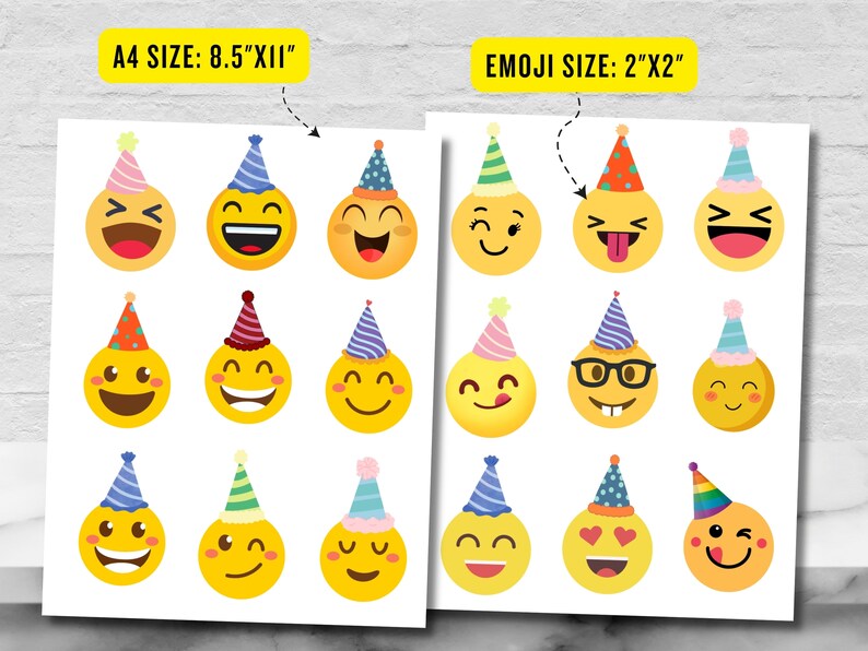 Emoji Cupcake Toppers, Emoji Cake Toppers, Emoji Theme, Emoji Party ...