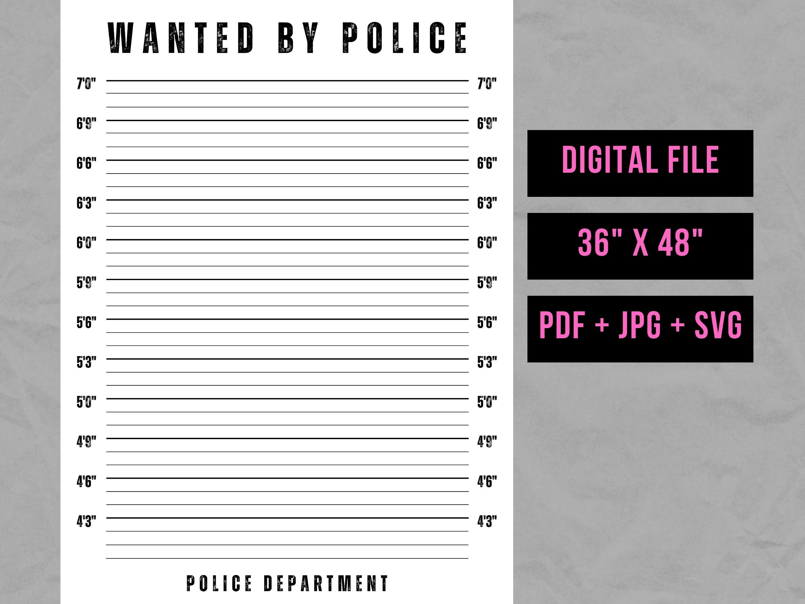 Mugshot Backdrop, Police Line Up, Jail Props, Police Theme, Jail Theme ...