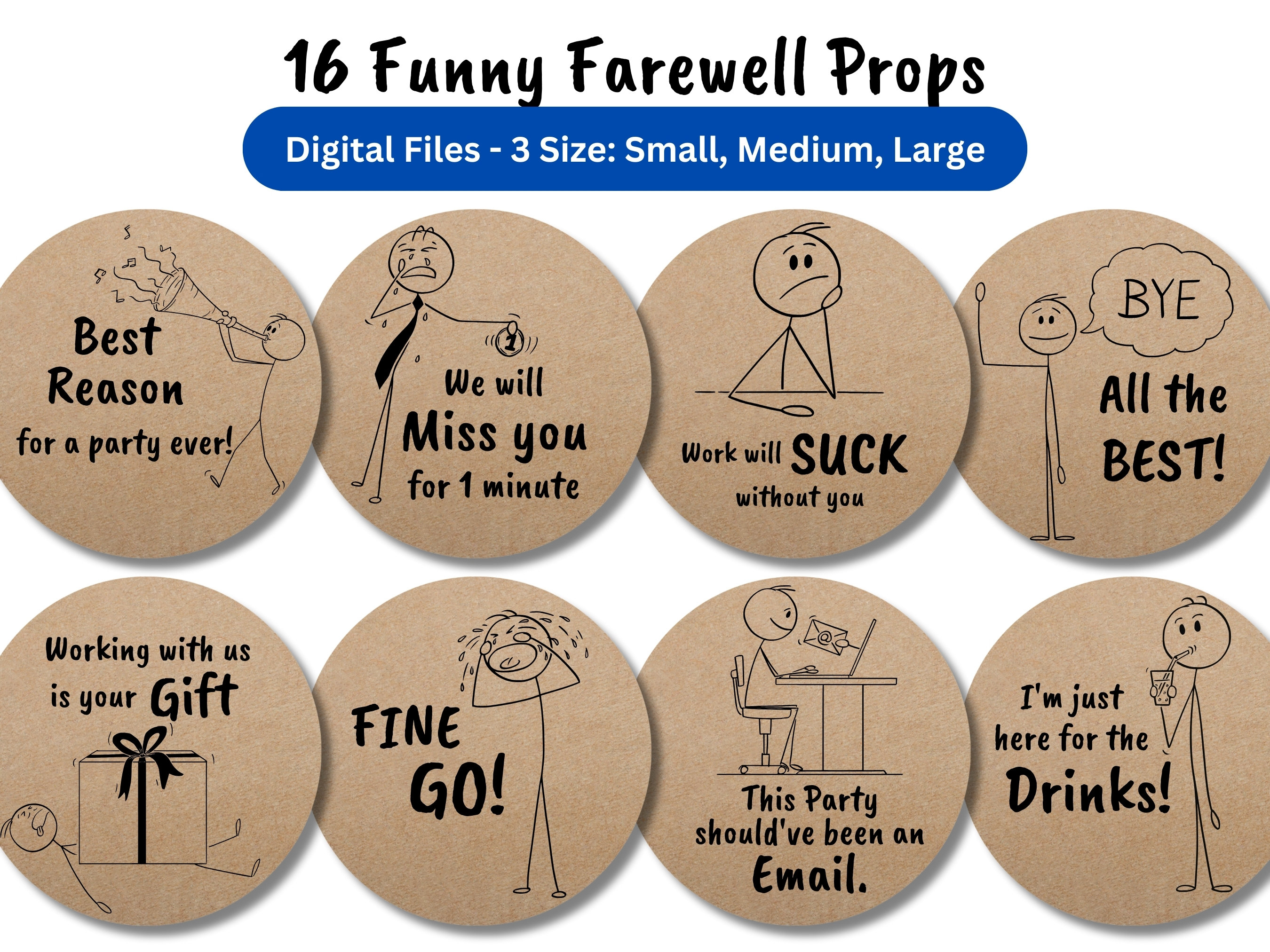 Farewell Photo Booth Props, Farewell Party Props, Office Photobooth Props, Farewell Props ...
