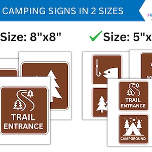 Camping Signs Printable, Campground Signs, DIY Camp Signs, Square Camp ...