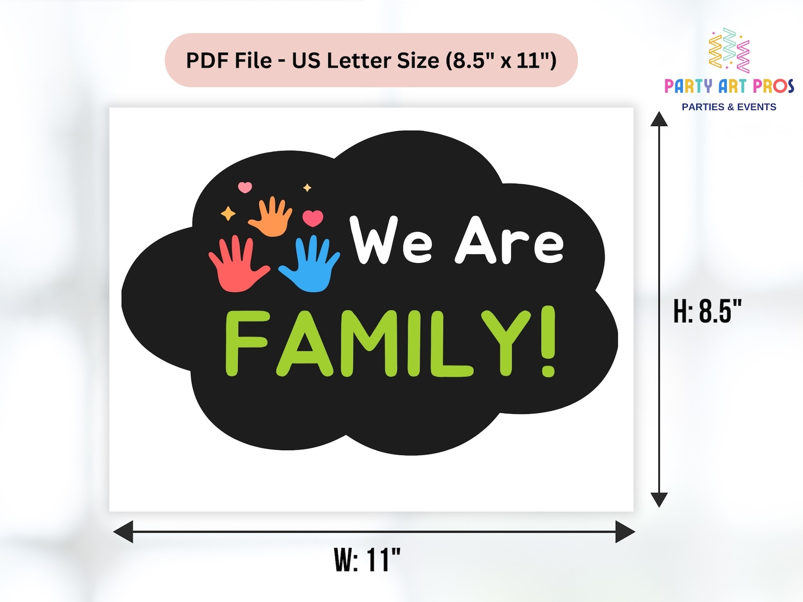 Family Reunion Photo Booth Props: Printable Party Decorations (digital ...