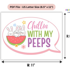 Kid Easter Photo Props Printable, Cute Easter Party Decorations, Easter ...