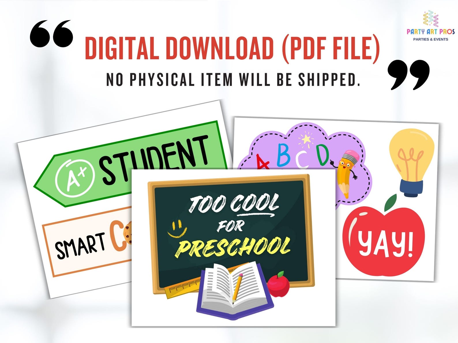 Preschool Graduation Photo Props Printable, Last Day of School Selfie ...
