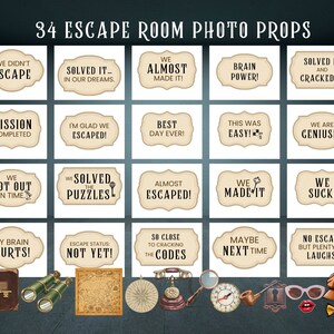 34 Escape Room Photo Props Printable, Escape Room Signs, Escape Room ...