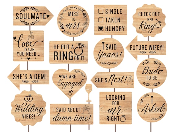 Rustic Engagement Party Photo Booth Props Printable Rustic Engagement Party Props Engagement Party Decorations Wood Engagement Props Etsy Canada