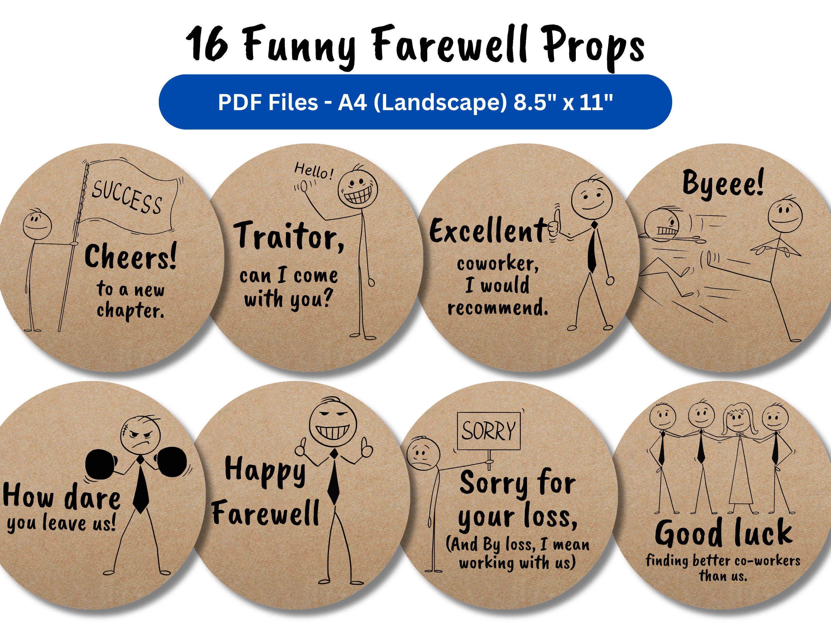 Farewell Photo Booth Props, Farewell Party Props, Office Photobooth ...