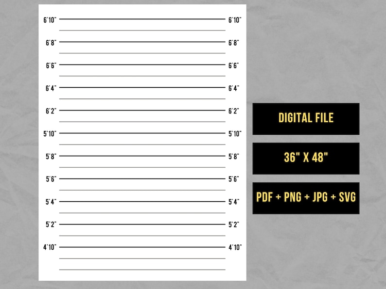 Mugshot Backdrop: Police Lineup Party Photo Booth (36x48" Digital ...