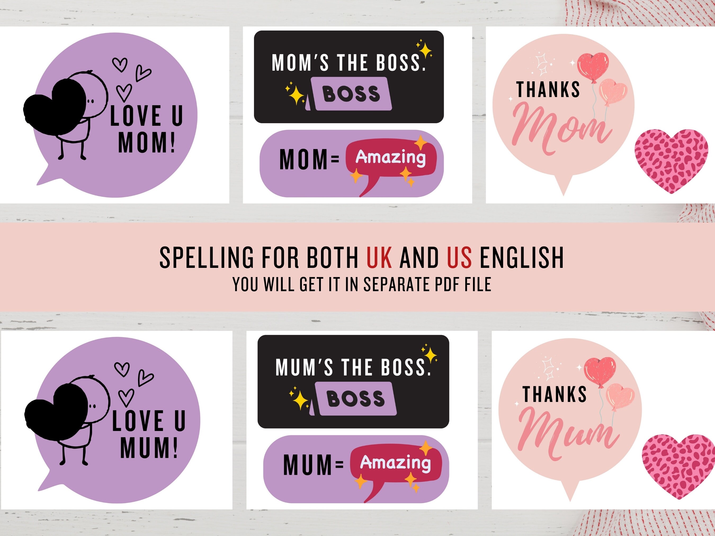 Mother's Day Photo Booth Props: Printable Party Decorations (PDF ...
