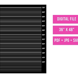 Mugshot Backdrop: Police Lineup Party Prop (36x48" PDF, JPG, SVG) - Etsy