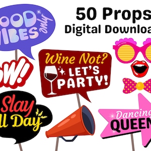 Funny Party Photo Booth Props, Funny Photo Props, Funny Party Props ...