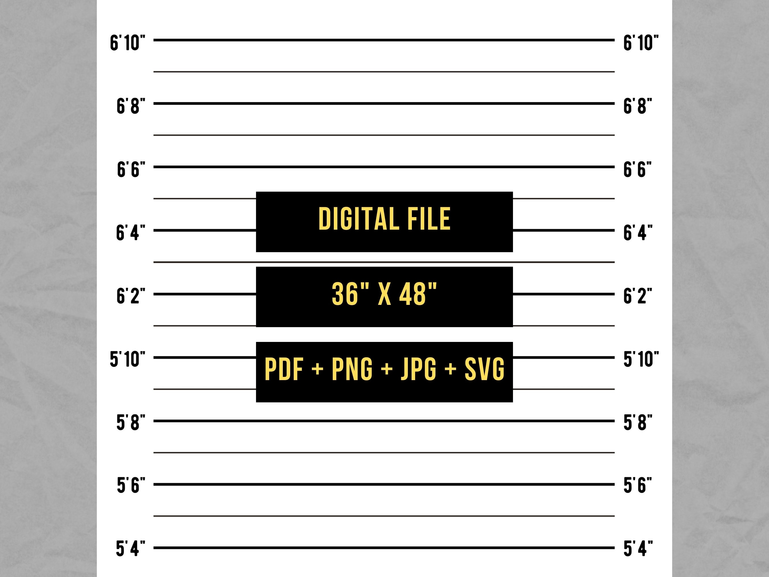 Police Mugshot Height Chart