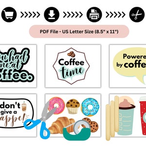 Coffee Party Photo Booth Props: 30 Printable Designs (PDF) - Etsy