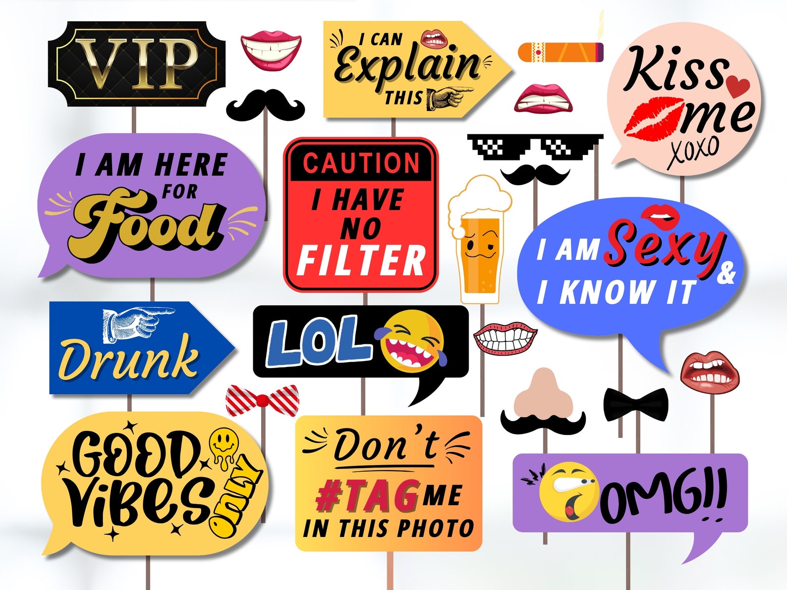 360 Photo Booth Props, Party Photo Booth Props, Photo Booth Props ...